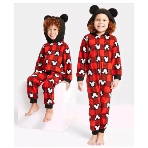 Disney | Pajamas | New Kids Disney 0 Mickey Mouse Hood Ears Full Body ...